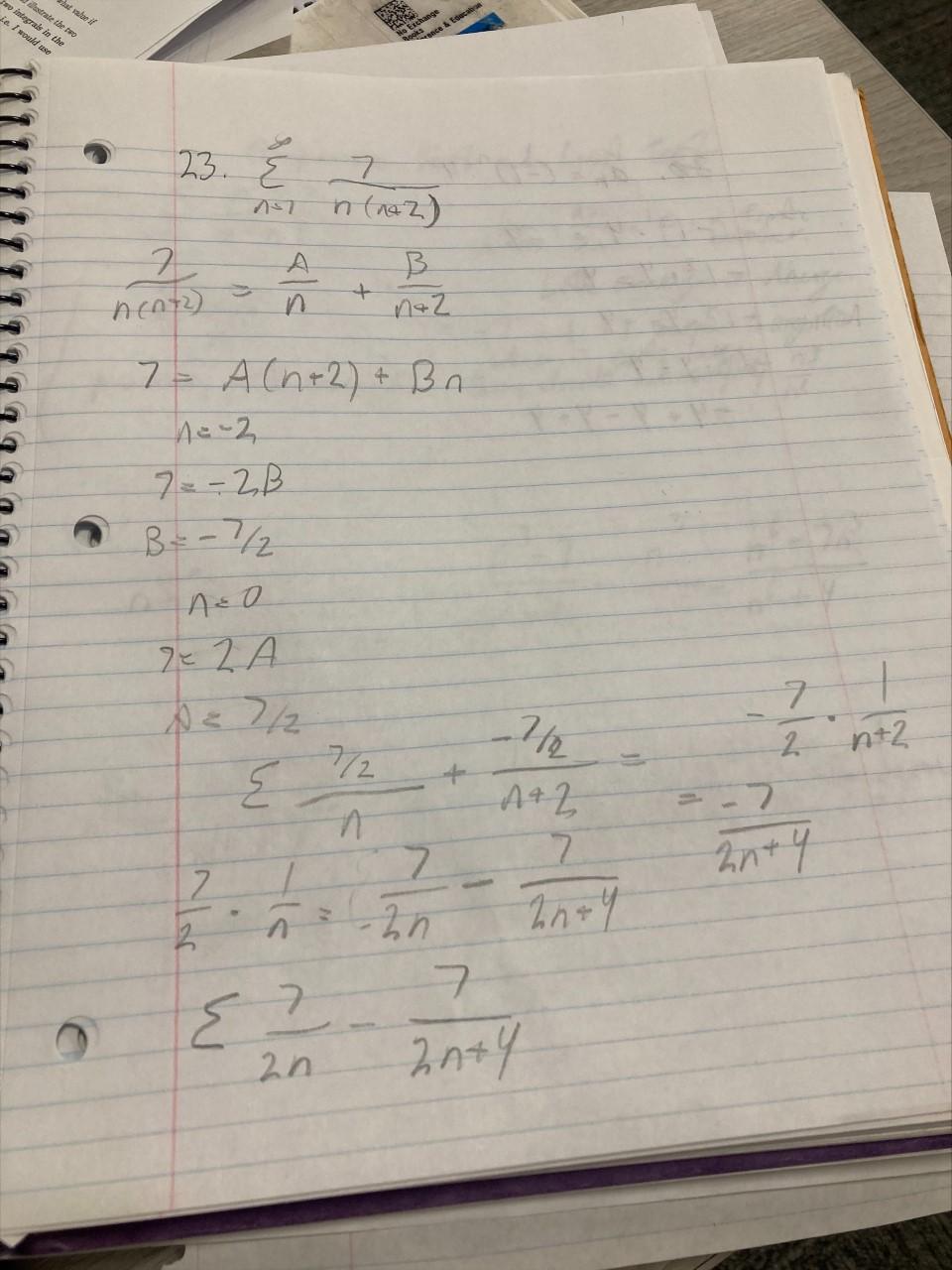 Solved 23. ∑n=1∞n(n+2)7 | Chegg.com