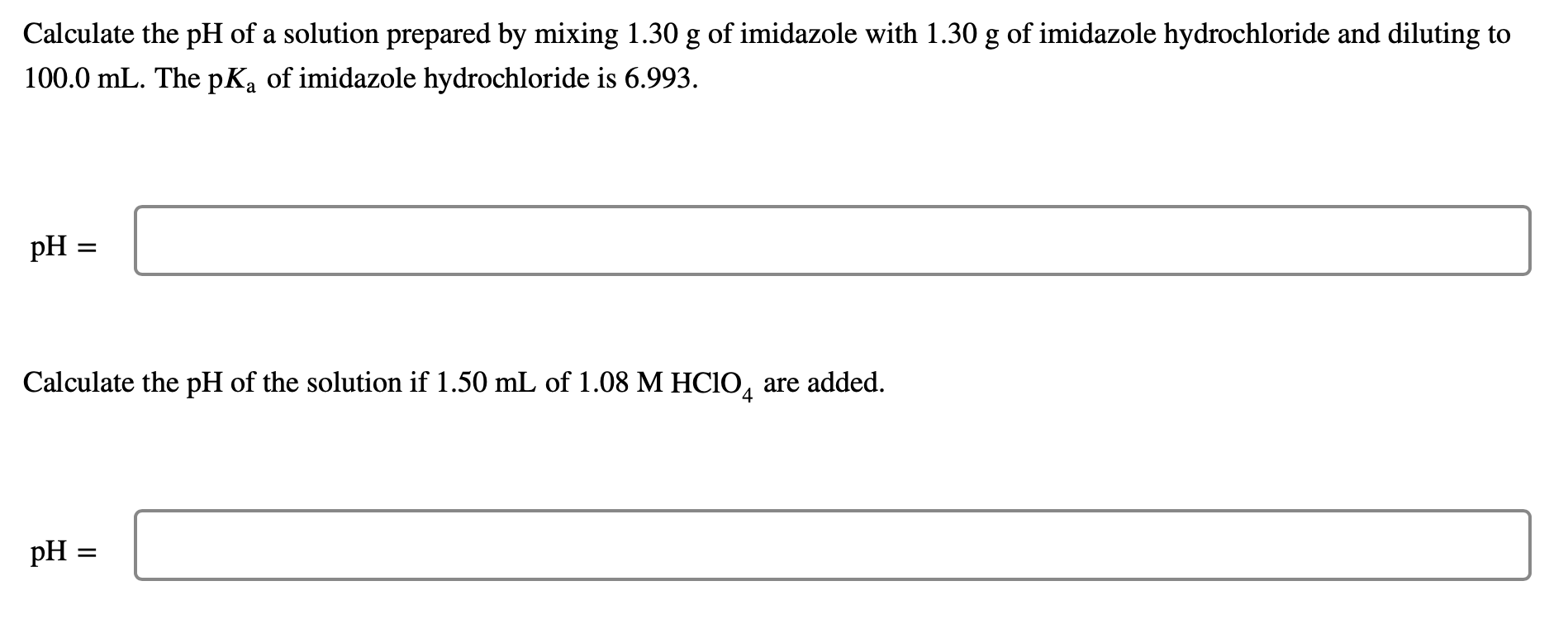 Solved Calculate the pH of a solution prepared by mixing | Chegg.com