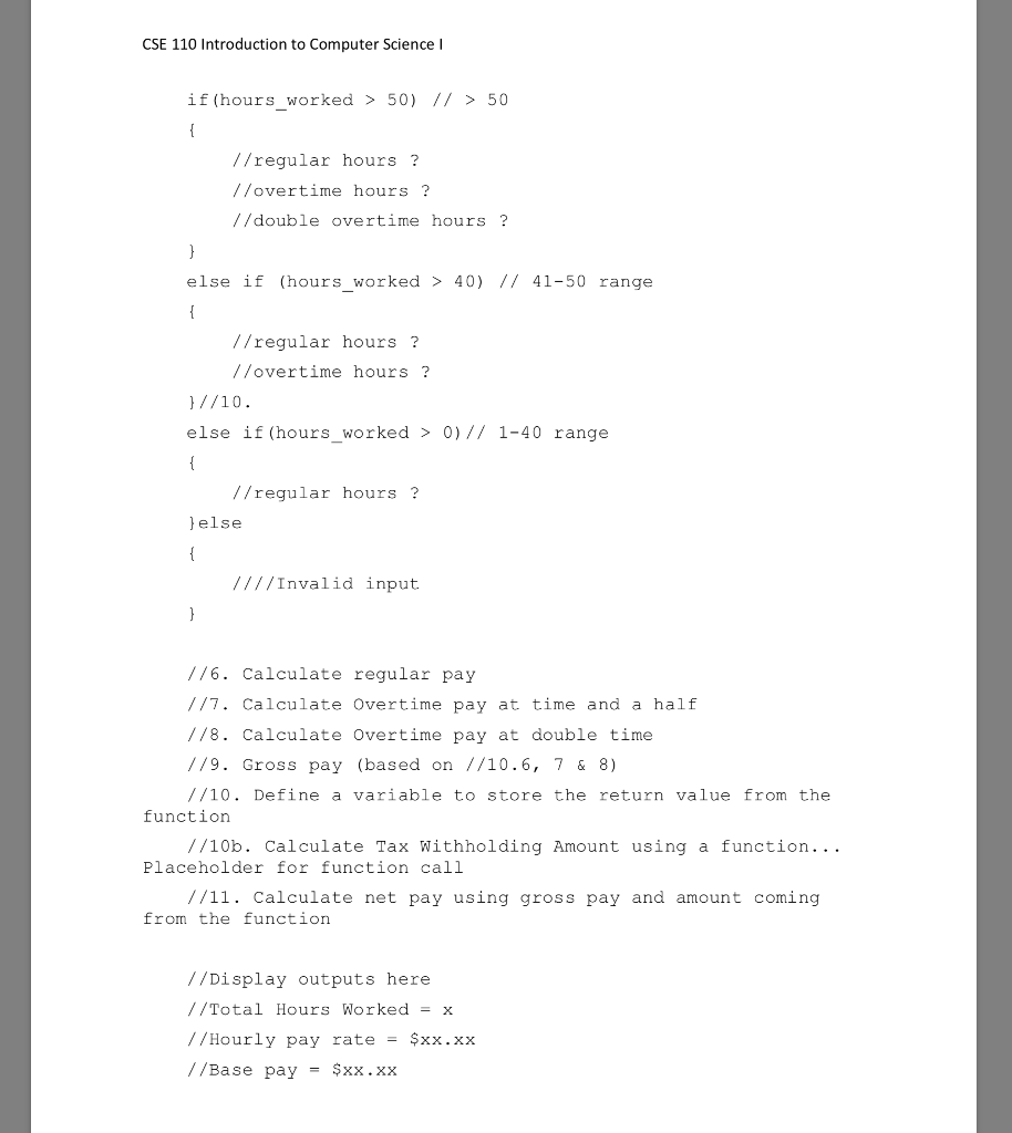 Solved CSE 110 Lab # 4-Order of Operations & Functions | Chegg.com