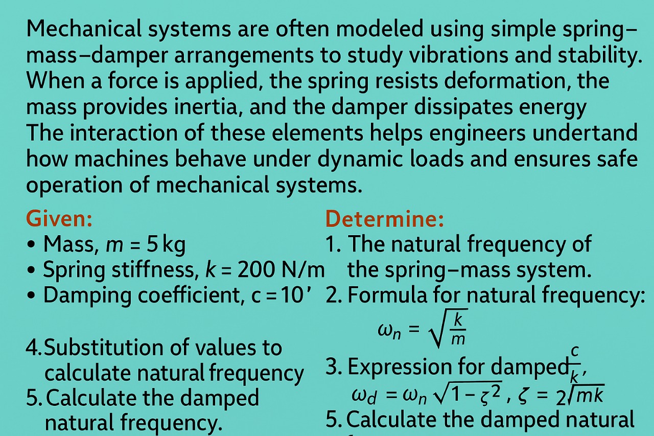 Solved Mechanical systems are often modeled using simple | Chegg.com