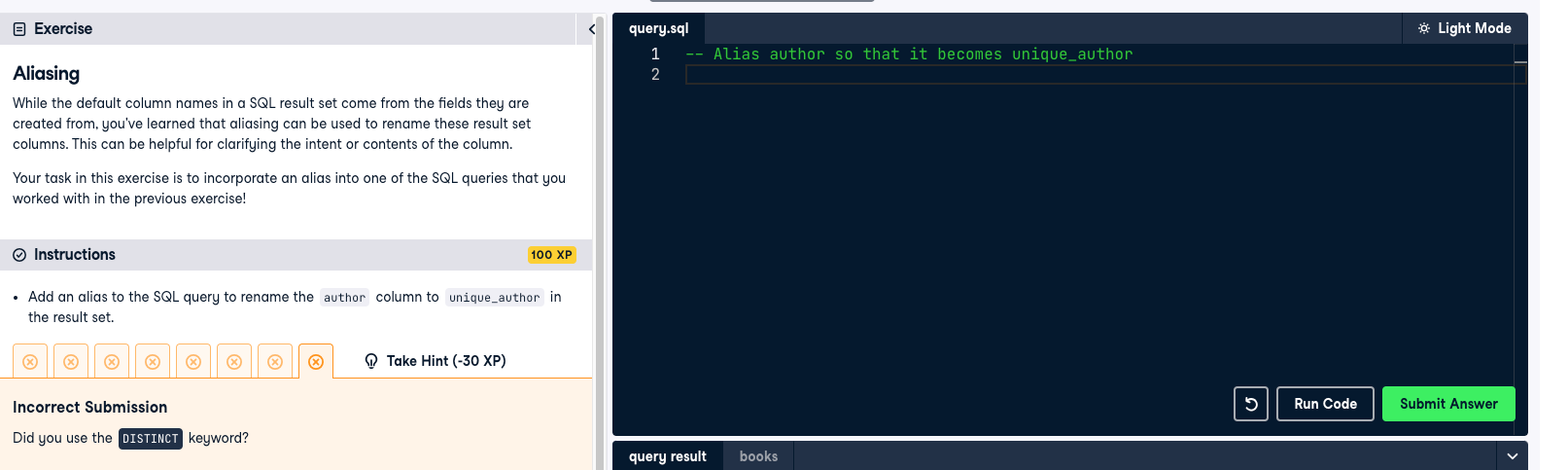 Solved Aliasing While The Default Column Names In A Sql