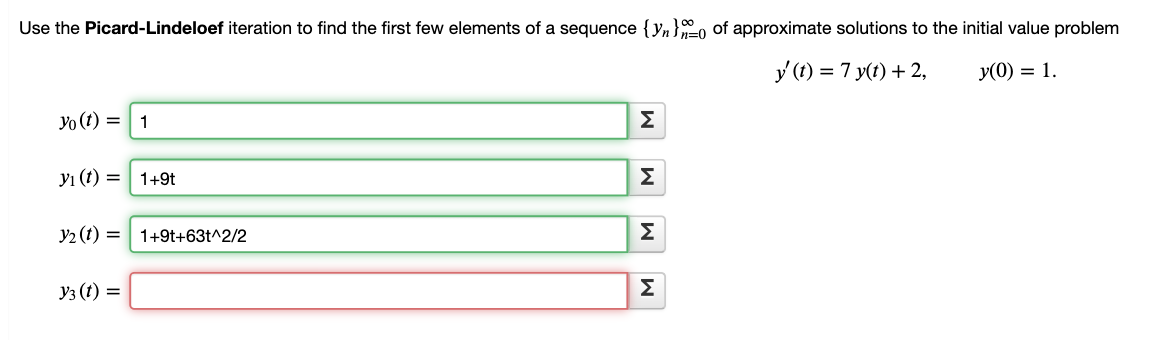 Solved Use the Picard-Lindeloef iteration to find the first | Chegg.com