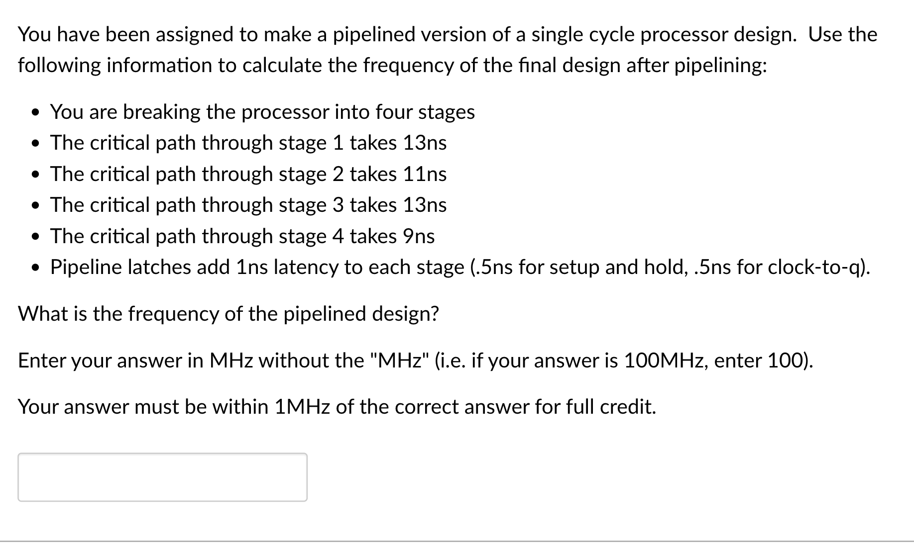 You have been assigned to make a pipelined version of | Chegg.com