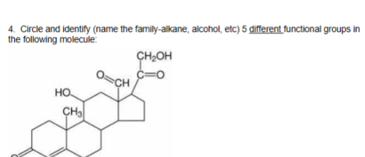 Solved 4. Circle and identify (name the family-alkane, | Chegg.com