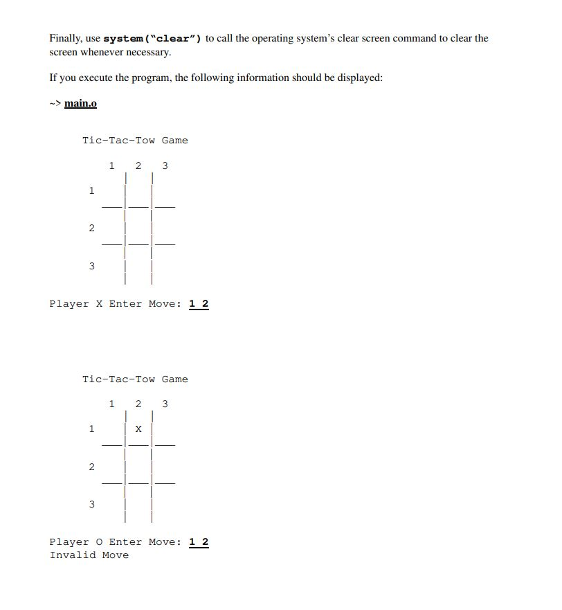 Write a program that allows two players to play the | Chegg.com