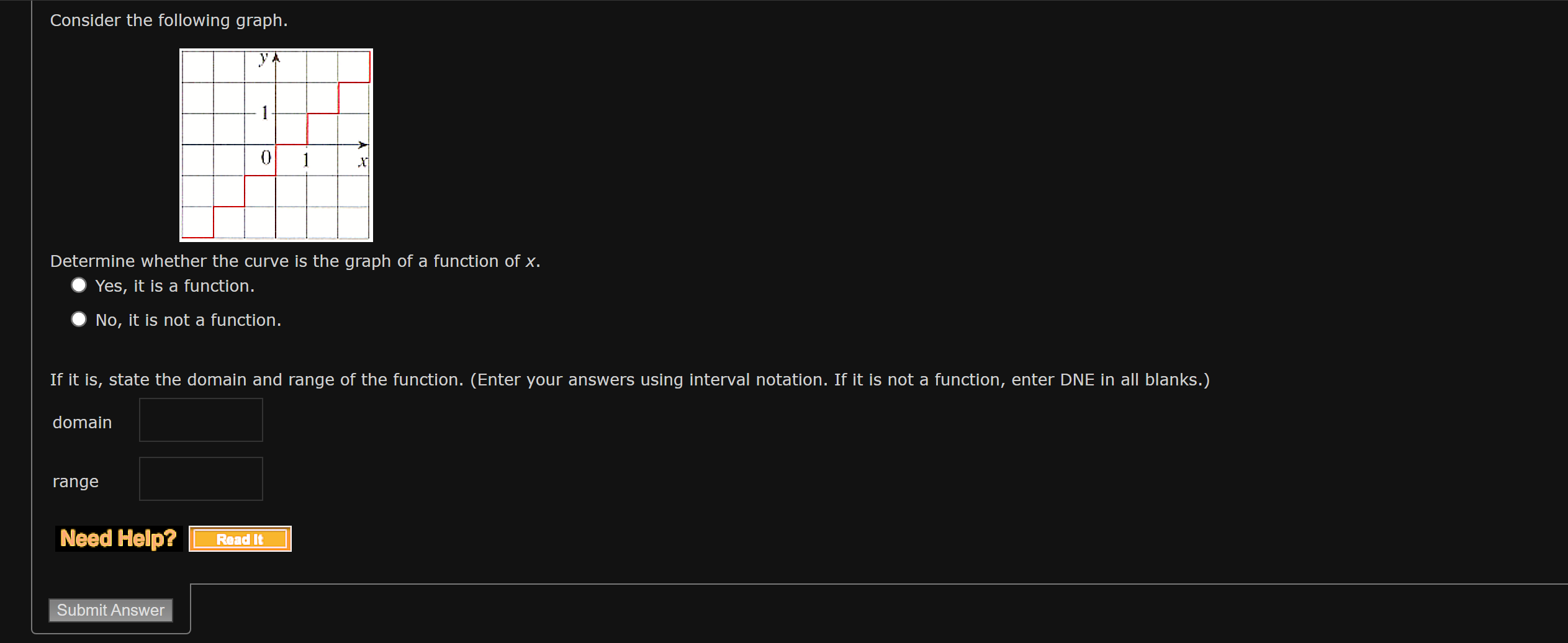 Solved Consider the following graph. Determine whether the | Chegg.com