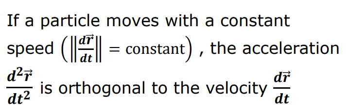[Solved]: If a particle moves with a constant speed (dtdr=