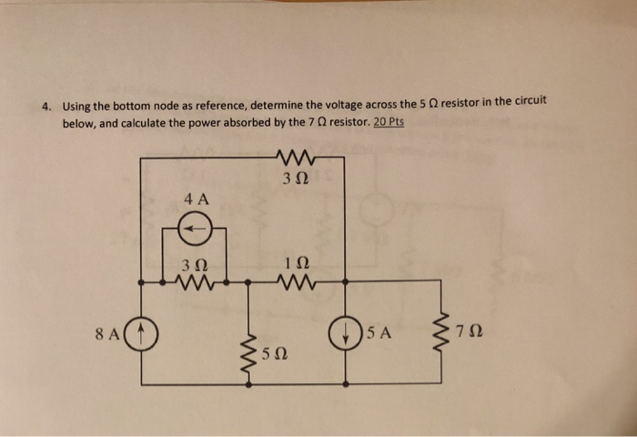 Solved using the bottom node as reference, determine the | Chegg.com