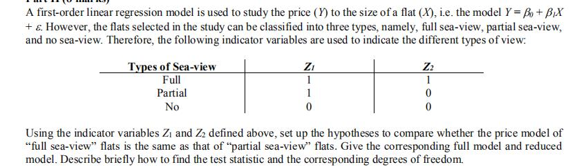 A first-order linear regression model is used to | Chegg.com