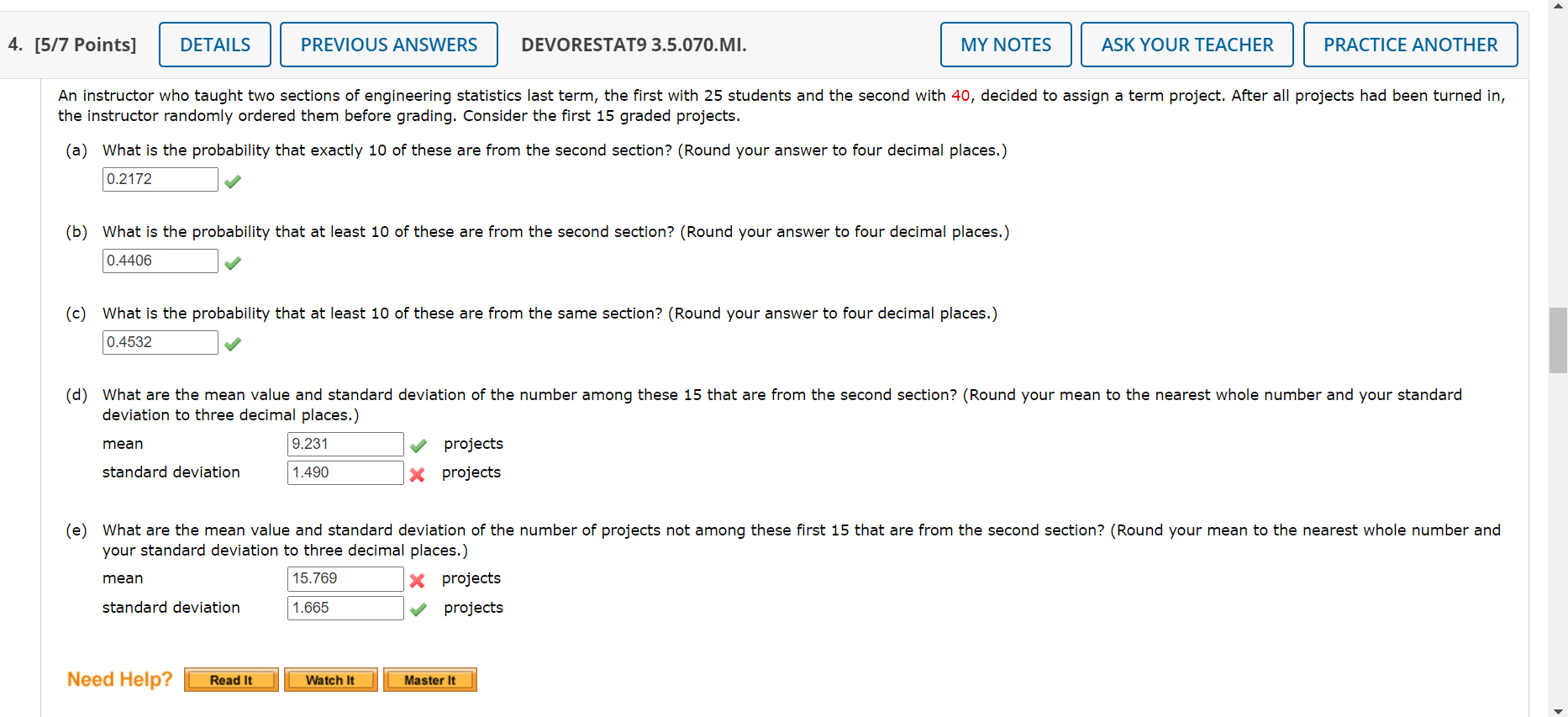 Solved 4. [5/7 Points] DETAILS PREVIOUS ANSWERS DEVORESTAT9 | Chegg.com