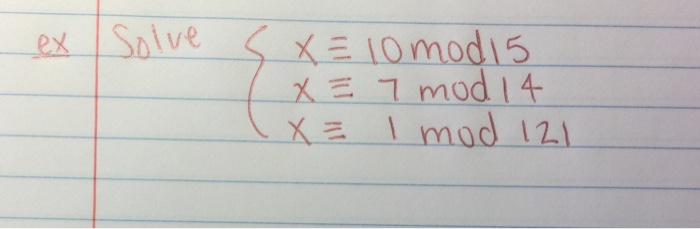 Solved = 그 mod it X 1 mod 121 | Chegg.com