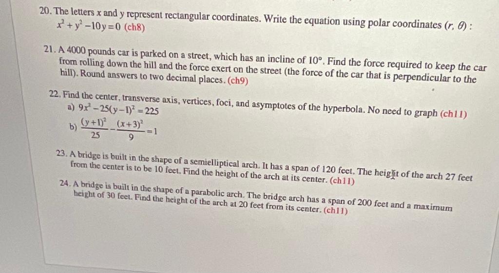 Solved 0. The letters x and y represent rectangular | Chegg.com