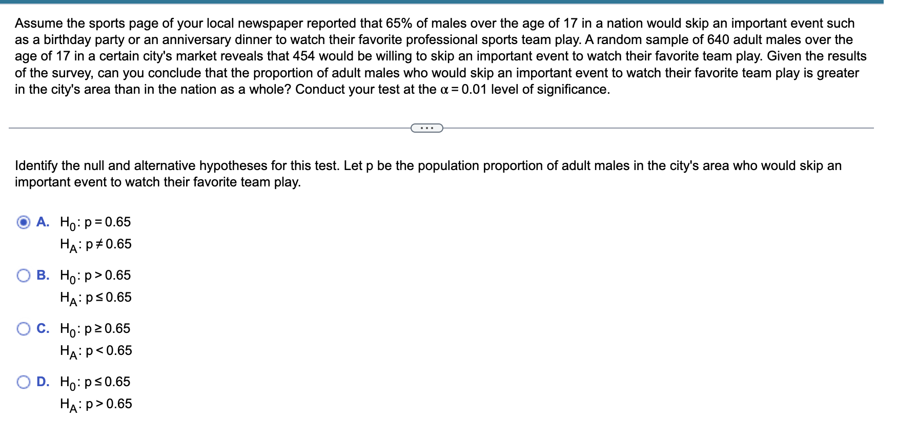 Solved For the hypotheses below, test α=0.025 with n=100 and | Chegg.com