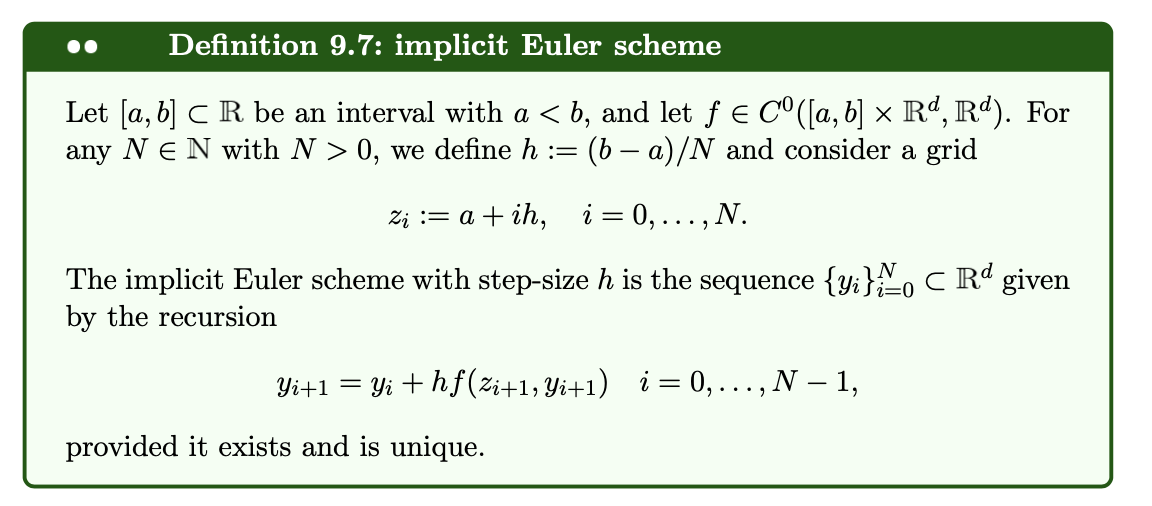 Assignment 4.1. (explicit and implicit Euler scheme, | Chegg.com