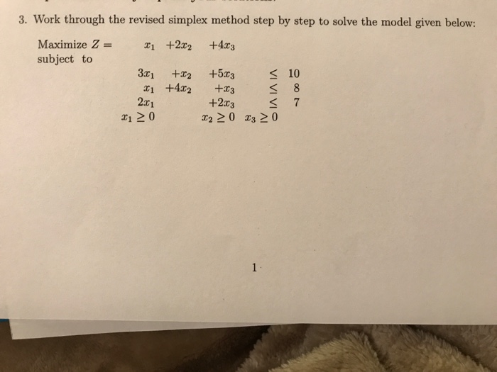 Solved 3. Work through the revised simplex method step by | Chegg.com