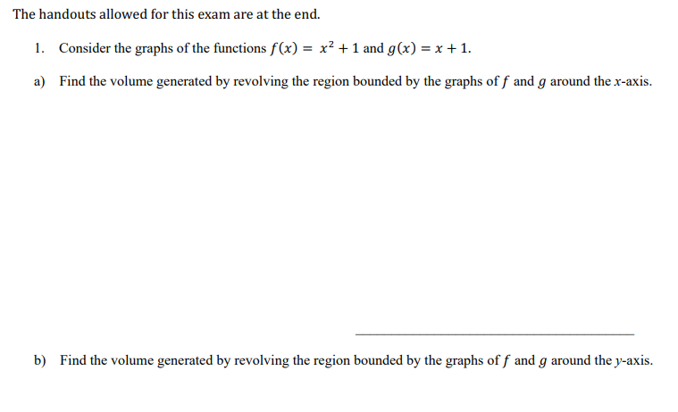 Solved The handouts allowed for this exam are at the end. 1. | Chegg.com