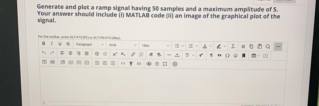 Solved Generate and plot a ramp signal having 50 samples and | Chegg.com