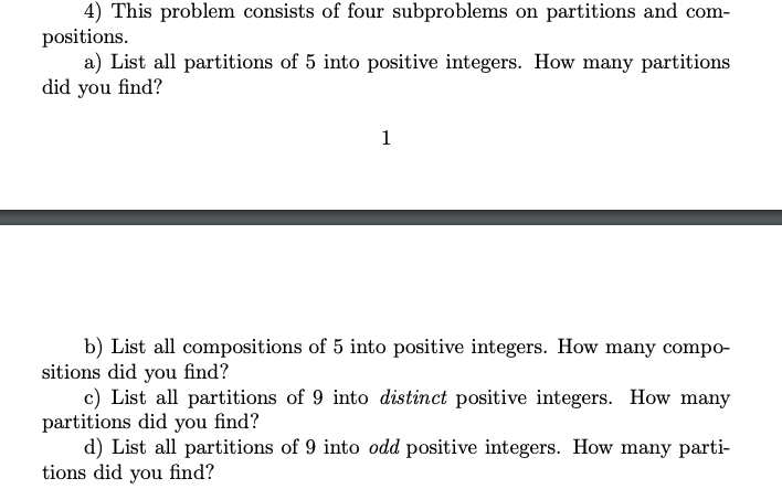 Solved 4) This problem consists of four subproblems on | Chegg.com