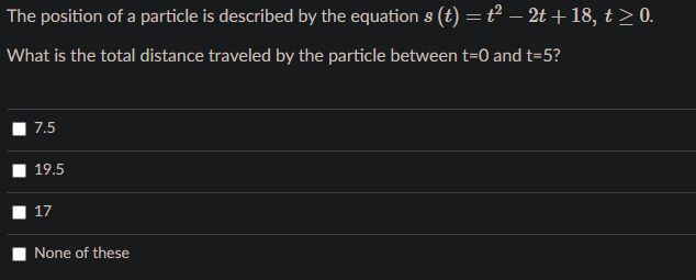 Solved The position of a particle is described by the | Chegg.com