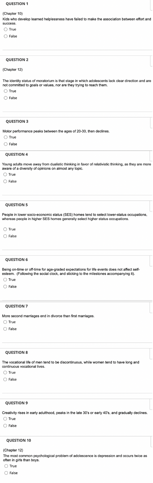 Solved (Chapter 10) Kids who develop learned helplessness | Chegg.com