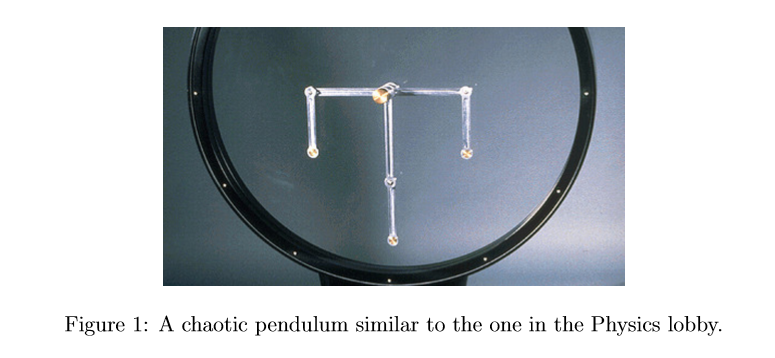 Solved Figure 1: A chaotic pendulum similar to the one in | Chegg.com
