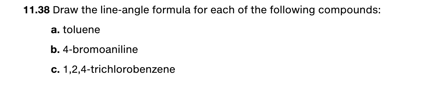 Solved 11.38 Draw the line-angle formula for each of the | Chegg.com