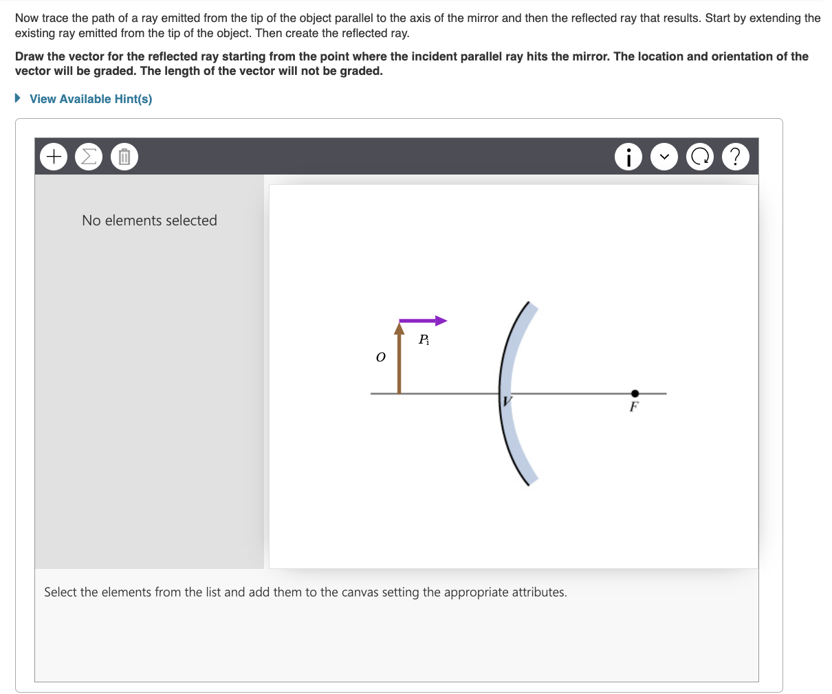 Solved Now trace the path of a ray emitted from the tip of | Chegg.com