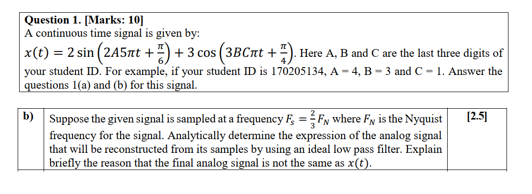 Solved id : 180205163 use any value for the low pass filter | Chegg.com
