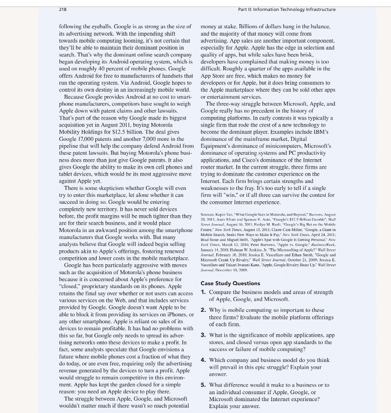 Solved Case Study Questions1. Compare the business models | Chegg.com