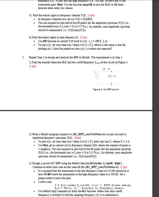 Solved Assignment: 1. Requirements: (a) Design a LPF and | Chegg.com
