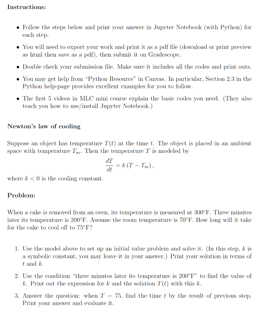 Solved Instructions: - Follow the steps below and print your | Chegg.com
