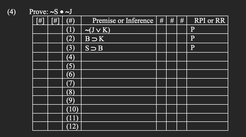 Proofs Using RPI and RR. Directions: Complete | Chegg.com