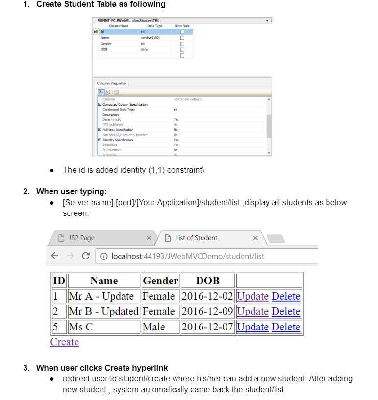 Solved SQL data : use master go create database | Chegg.com