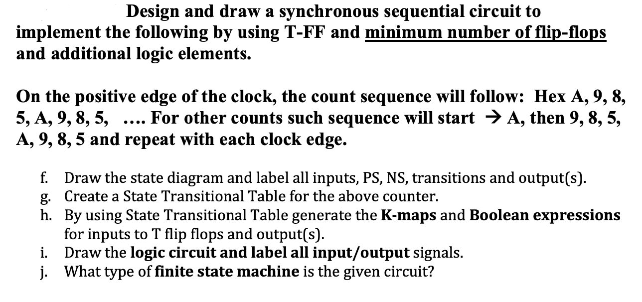 Solved Design and draw a synchronous sequential circuit to | Chegg.com