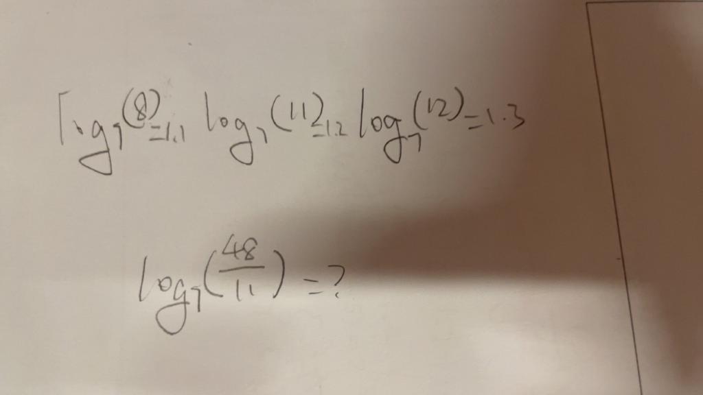 Solved [log7(8)1log7(11)1.2log7(12)=1.3 log7(1148)=? | Chegg.com
