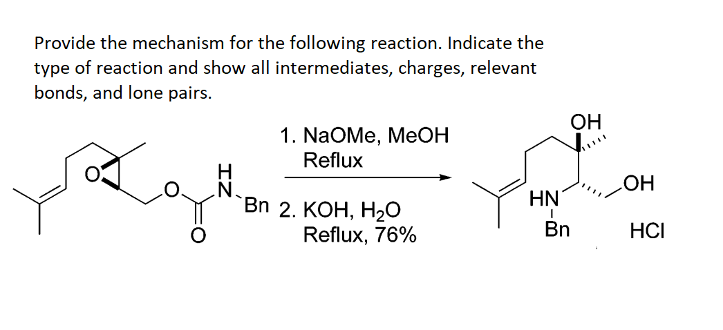 Solved Provide the mechanism for the following reaction. | Chegg.com