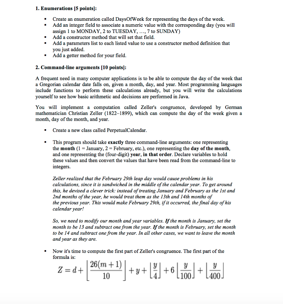 Solved 1 Enumerations 5 Points Create An Enumeration