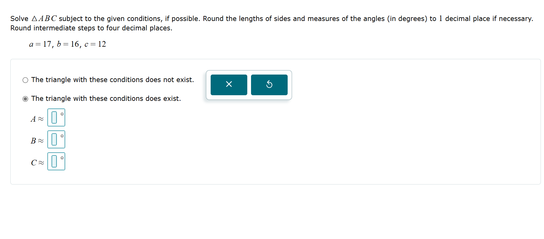 Solved Solve Abc ﻿subject To ﻿the Given Conditions If