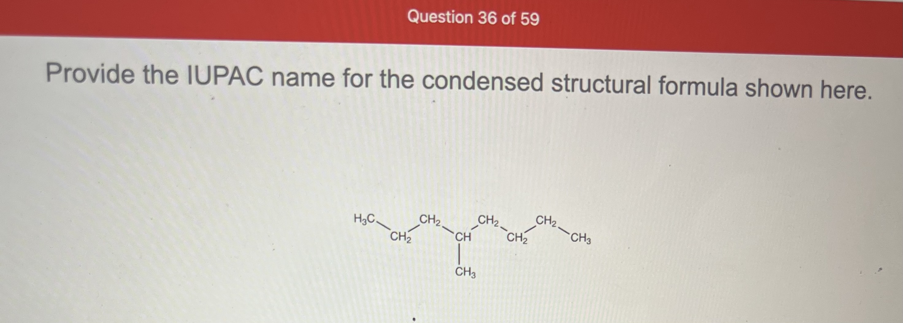 Solved Provide the correct IUPAC name for the skeletal | Chegg.com
