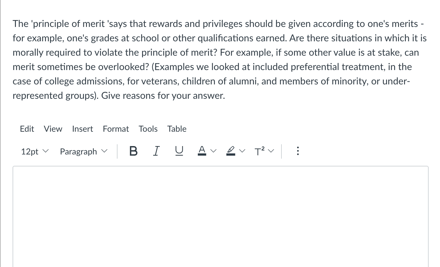 Solved The 'principle of merit 'says that rewards and | Chegg.com