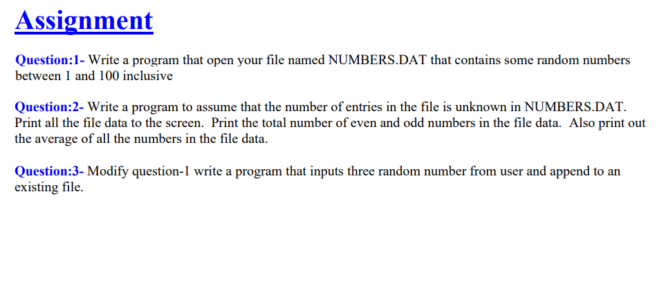 Solved Solve the below C++ questions: Must use fstream! | Chegg.com
