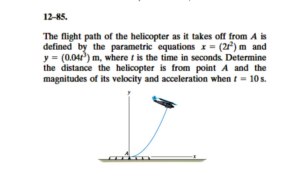 Solved The flight path of the helicopter as it takes off | Chegg.com