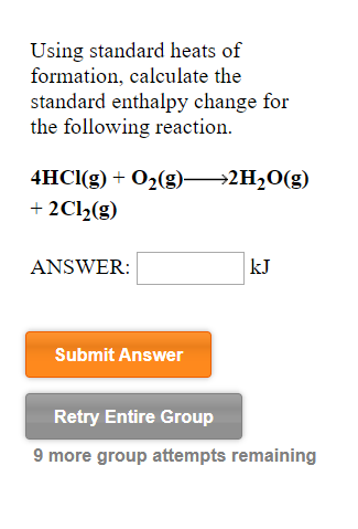 Using standard heats of formation, calculate the | Chegg.com
