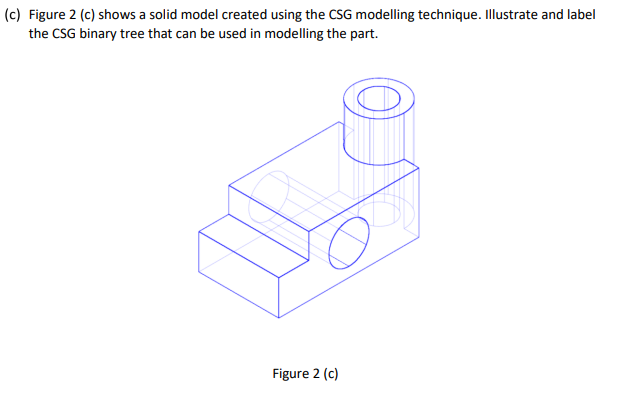 Solved C Figure 2 C Shows A Solid Model Created Using 