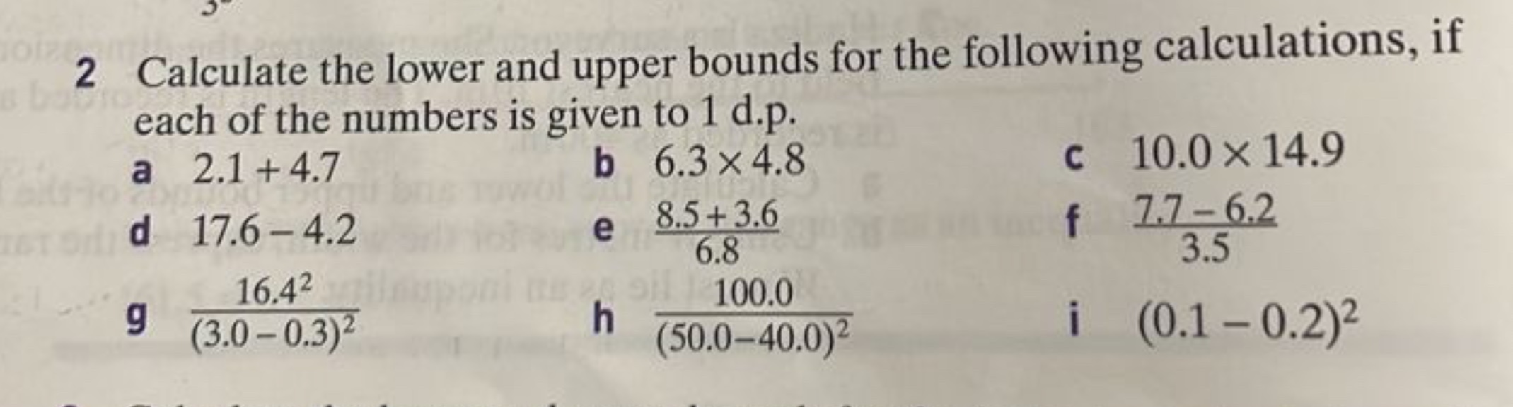 Solved 2 ﻿Calculate the lower and upper bounds for the | Chegg.com