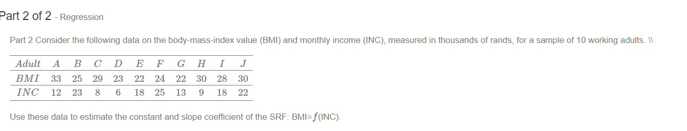 Solved 1. Based on your regression results above, on | Chegg.com