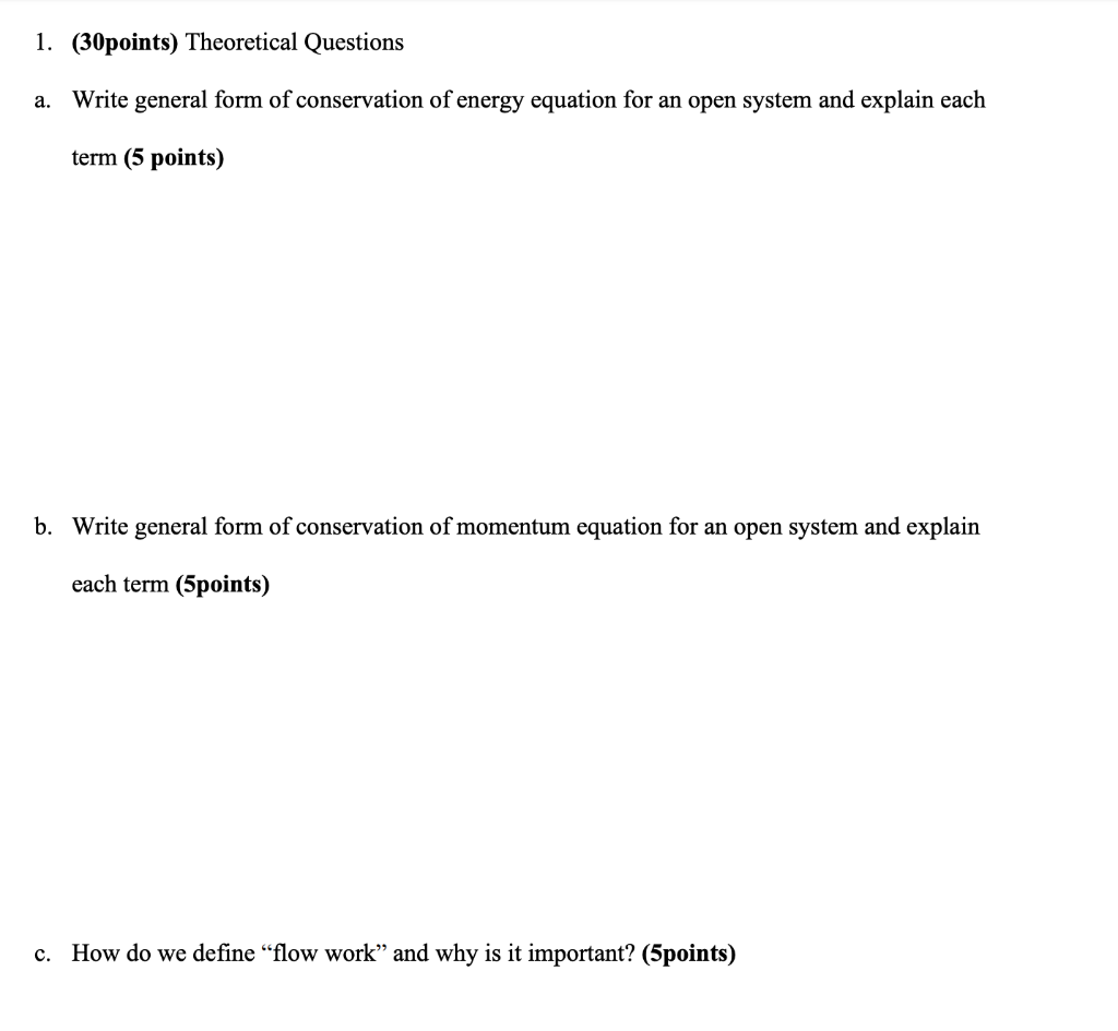 Solved 1. (30points) Theoretical Questions a. Write general | Chegg.com