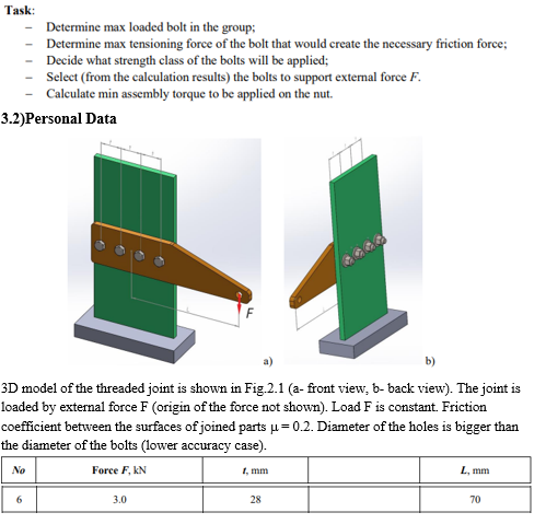 Solved Could you solve this and show scheme diagram of bolts | Chegg.com