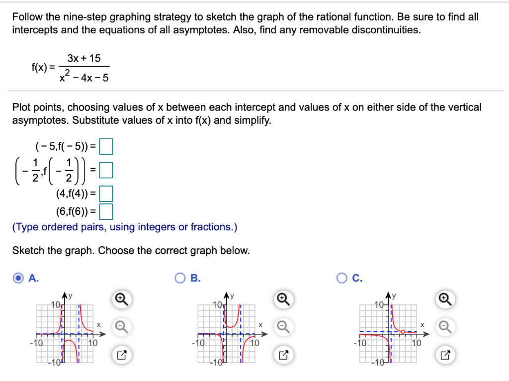 Solved Follow the nine-step graphing strategy to sketch the | Chegg.com