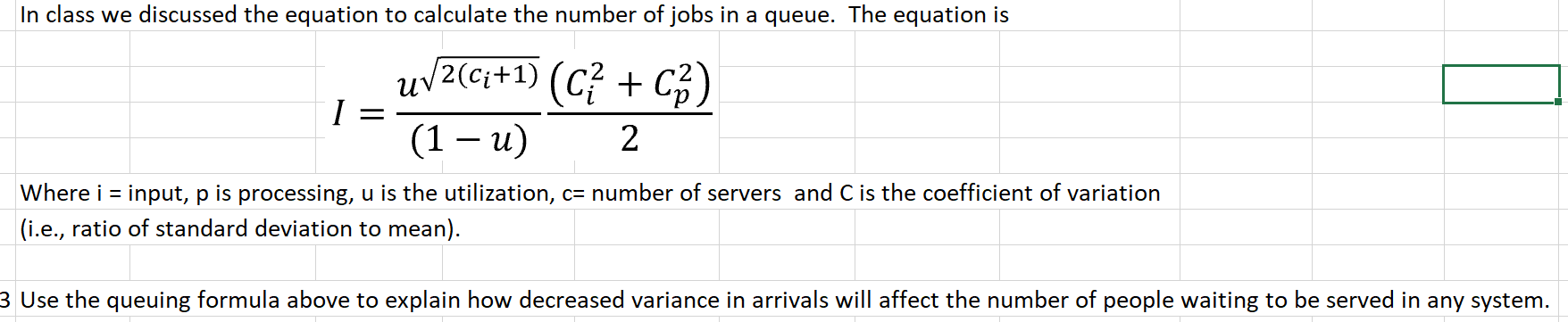 Solved In class we discussed the equation to calculate the | Chegg.com